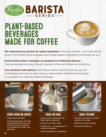 Barista Series™ Product Guide - Pacific Foodservice